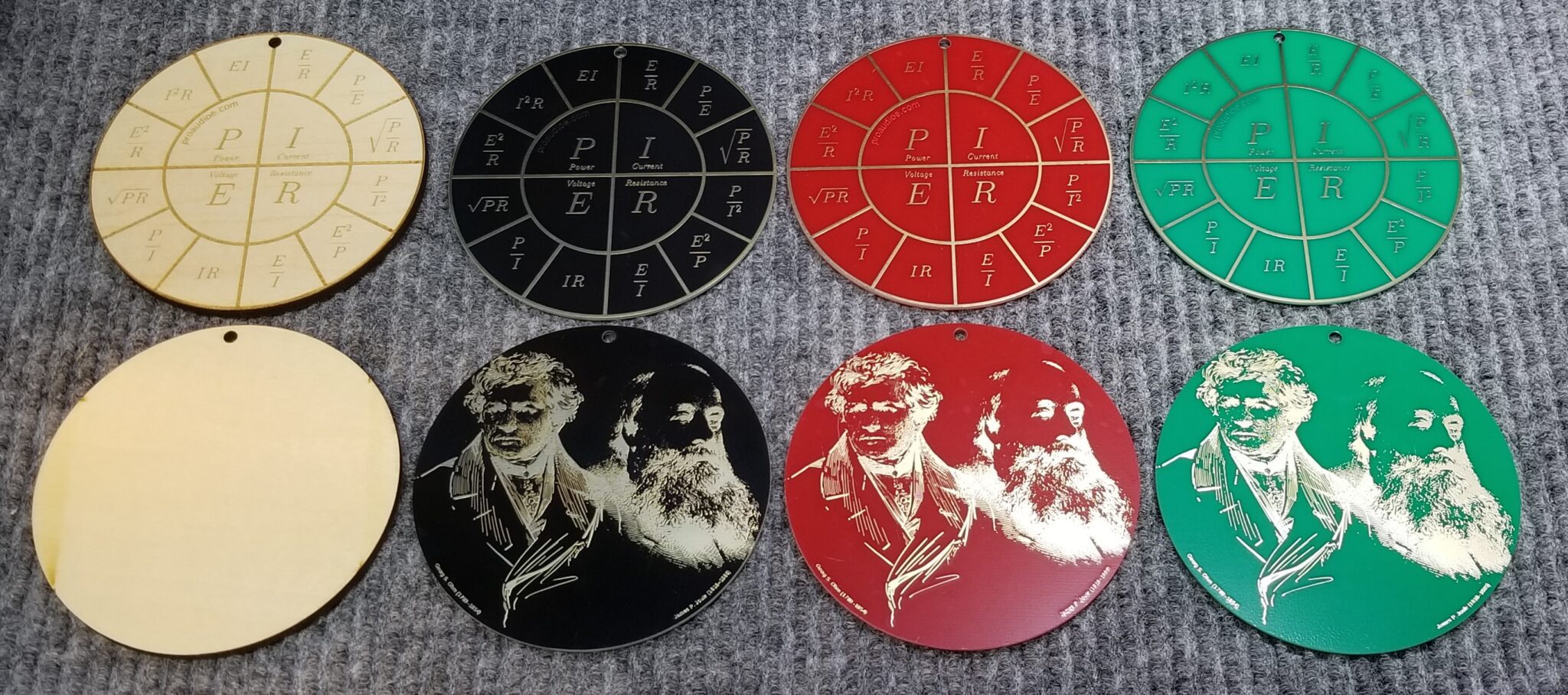 Ohm’s Law/Joule’s Law PCB Wheel | ProAudio Electronics